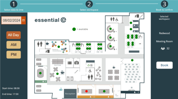 How to configure an interactive workspace booking system using ...